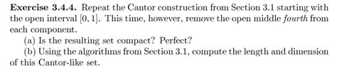 Real Analysis What Could Have Been Meant In This Cantor Set Exercise