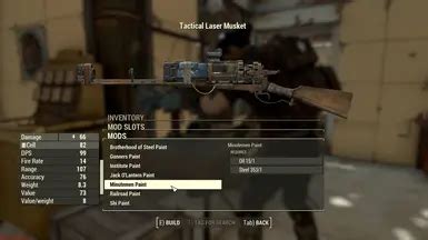 Laser Musket Improvements At Fallout 4 Nexus Mods And Community