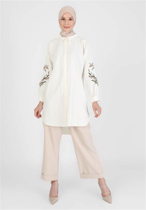 Modanisa Refka Camicia Stone Pietra Zalando It