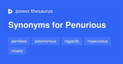 754 Penurious Synonyms