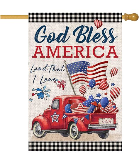 4th Of July House Flags For Outdoorpatriotic American