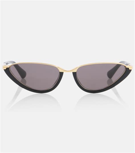Cat Eye Sunglasses In Black Bottega Veneta Mytheresa