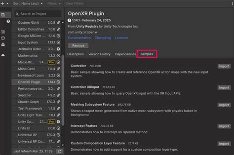 Openxr Samples Openxr Plugin 1150