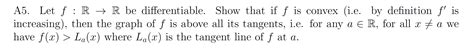 solved a5 let f r→r be differentiable show that if f is
