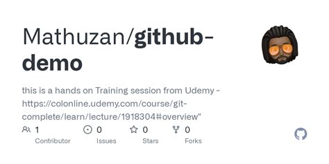 Github Mathuzangithub Demo This Is A Hands On Training Session From