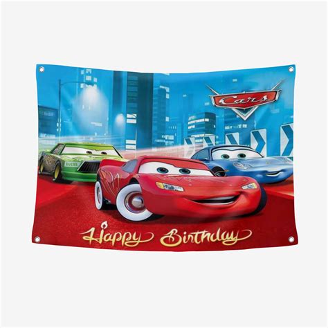 Lightning Mcqueen 3 28 4 92ft 100 150cm Banner Background Backdrop