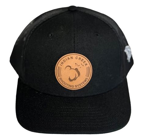 Trucker Hat With Circle Patch In Black Indian Creek