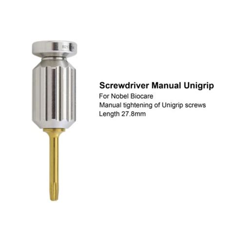 Implant Screwdriver Nobel Biocare Unigrip Driver Manual Torque Wrench