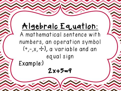 Algebraic Equations Ms Roys Grade 7 Math