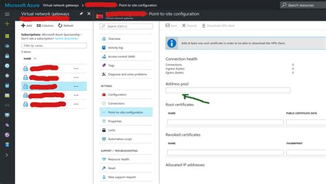 Azure Arm Template Set Point To Site Configuration In A Virtual Network Gateway Stack Overflow