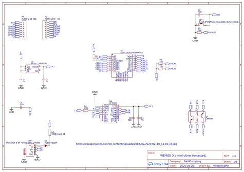 Understanding The Schematic Of Esp8266 Wemos D1 Mini