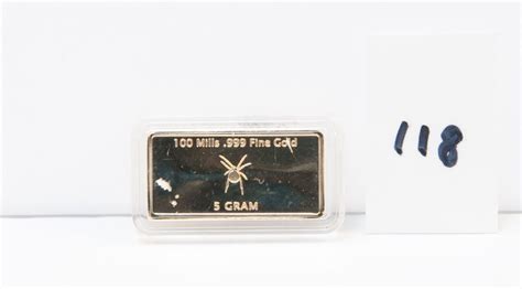 100mls 999 Fine Gold Clad One Gram Bar No Shipping Available