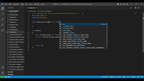 Reverse String Using Recursive Functions In C Programming C Programming Youtube