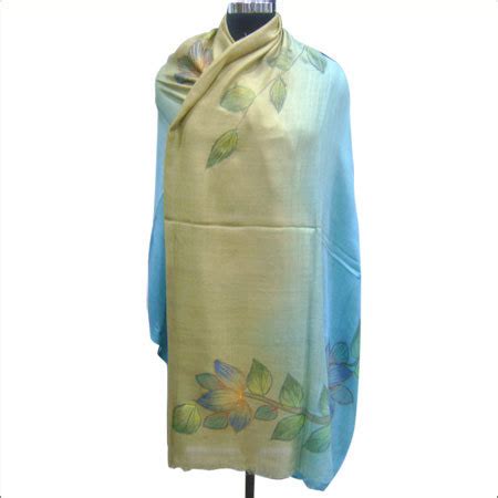 Fine Wool Hand Print Stole At Best Price In New Delhi G M Shawls Pvt