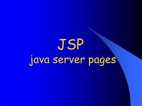 Jsp And Beans In Java