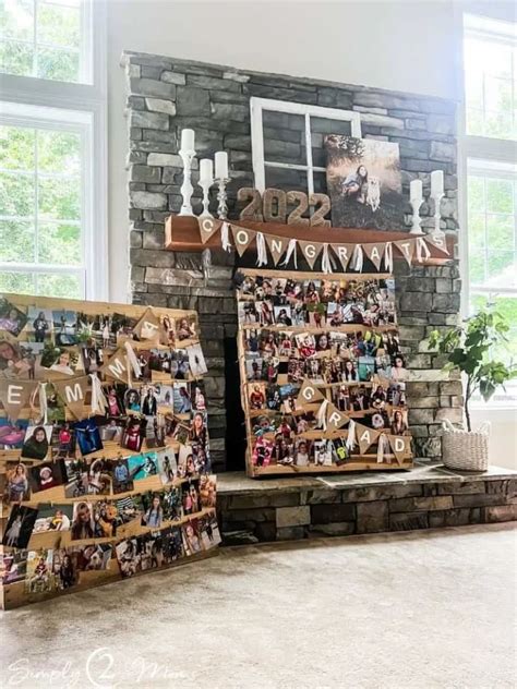 Diy Graduation Pallet Photo Display Graduation Party Decor