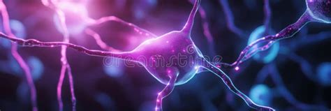 Close-up View of Neural Networks with Glowing Synapses in a Digital Abstract Stock Image - Image ...