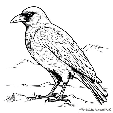 Free Raven Coloring Pages