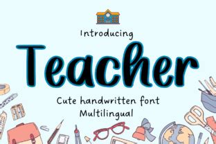 Teacher Handwritten Font By Bassoonartwork · Creative Fabrica