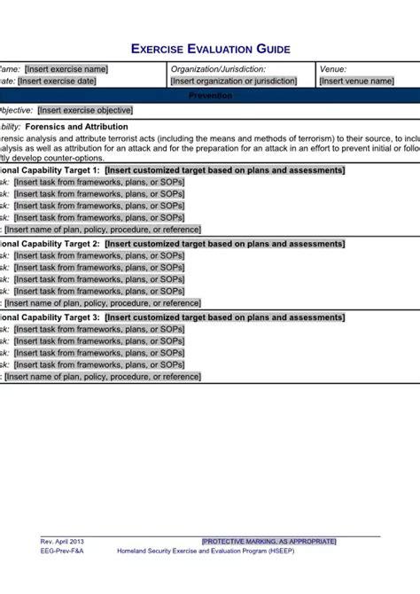 Exercise Evaluation Guide Template Eeg Docslib