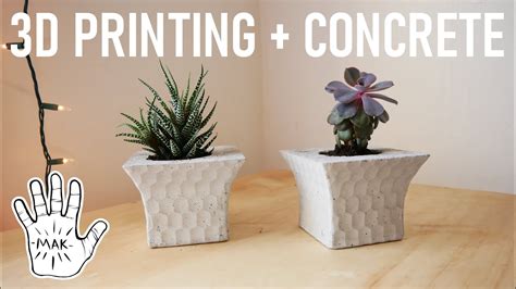 Diy Concrete Planters With 3d Printed Molds Youtube