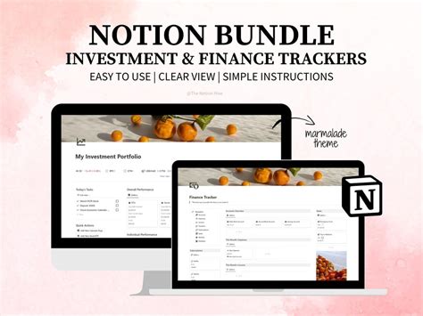 Notion Template Bundle Notion Template For Finance Investing Notion Investment Tracker Notion