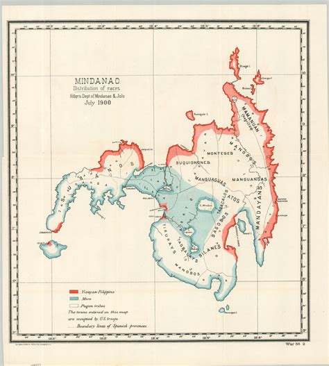 Mapa Etnográfico Del Archipielago Filipino And Mindanao Distribution