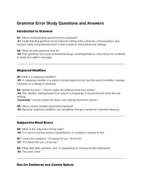 Grammar Error Analysis And Correction Guide Eng101 Studocu