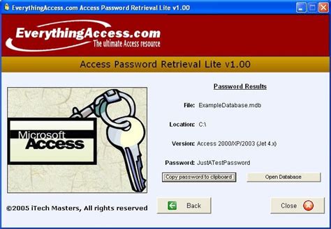 Access Password Retrieval Lite Odzyskiwanie Haseł