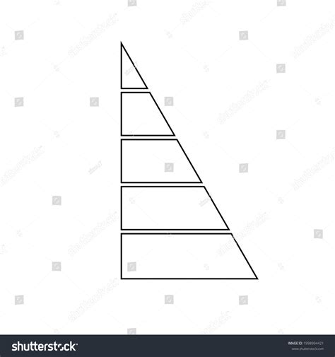 Half Pyramid Chart Diagram Vector Illustration Stock Vector Royalty Free Shutterstock