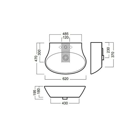 Hatria Nido Umivalno Korito Š X Do 62 X 47 Cm Sredina 3941