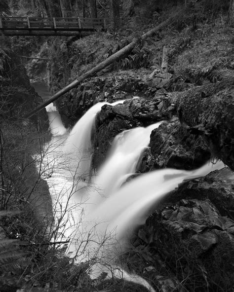 Sol Duc Falls In Monochrome Rwaterfalls