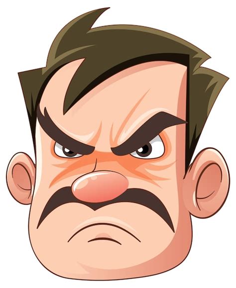 Free Vector Adult Man With Grumpy Expression