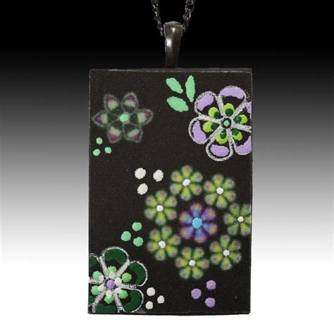 Black Rectangle Pendant 2 Suzi Pye English Surface Pattern Designer