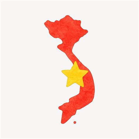 Vietnam Map With National Flag Free Photo Illustration Rawpixel