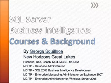 Ppt Sql Server Business Intelligence Courses And Background Powerpoint Presentation Id1661575