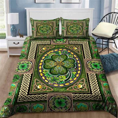 Four Leaf Irish Celtic Saint Patrick Day 3d All Over Printed Bedding