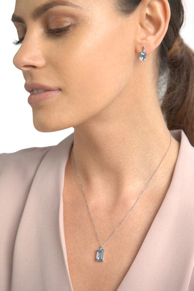 Blue Topaz Earring And Necklace Set Forever Today By Jilco