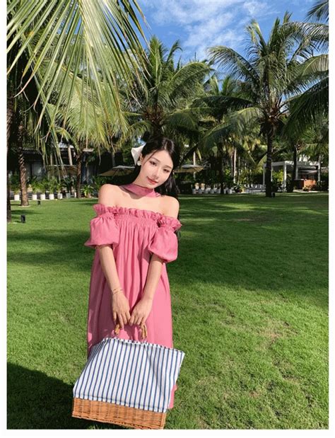 여름 신상 프릴 튜브탑 빅사이즈 롱원피스 오프숄더 반팔 투웨이 오픈백 통통이 임산부 원피스 66 77 데일리 A라인 롱치마 여행