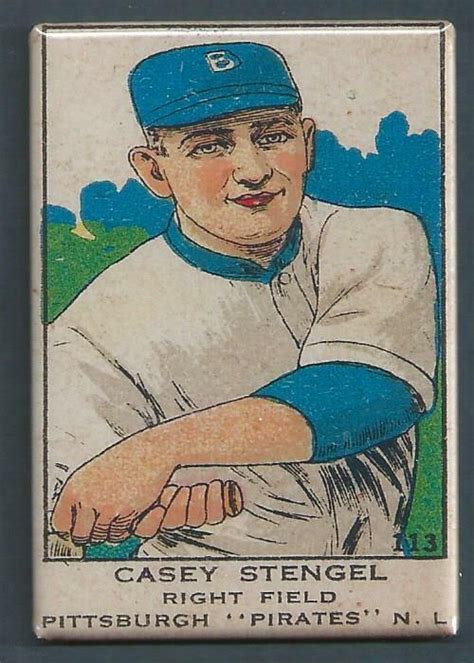 Casey Stengel Baseball Card 2x3 Fridge Magnet Yankees World Series