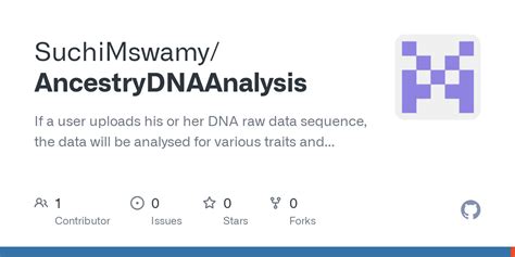Github Suchimswamy Ancestrydnaanalysis If A User Uploads His Or Her Dna Raw Data Sequence