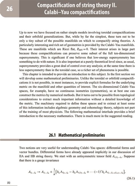 Compactification Of String Theory Ii Calabiyau Compactifications