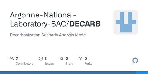 Github Argonne National Laboratory Sacdecarb Decarbonization