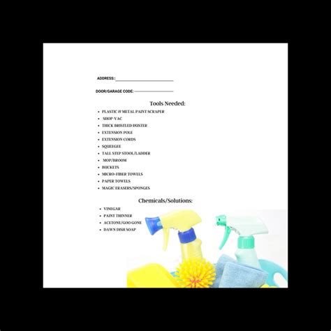Post Construction Cleaning Checklist Printable Editable Etsy