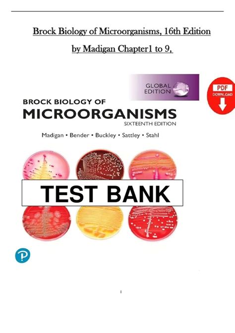 Brock Biology Of Microorganisms 16th Global Edition Test Bank