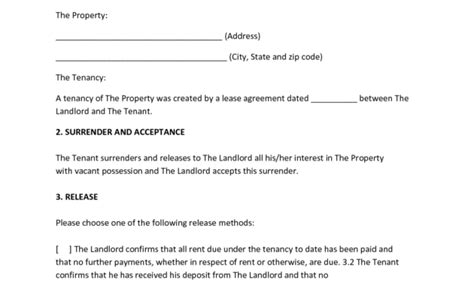 Tenant Termination Lease Agreement Rental Letter Sample Templates