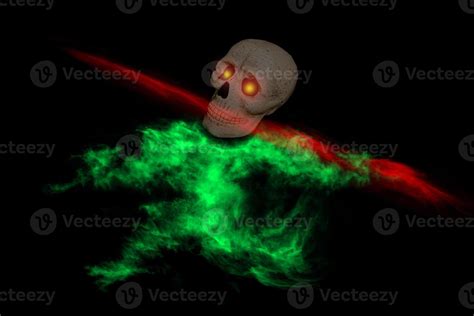 Skull On Green Fire