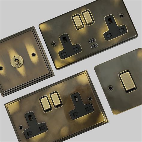 Aged Brass Sockets And Switches From Socket Store