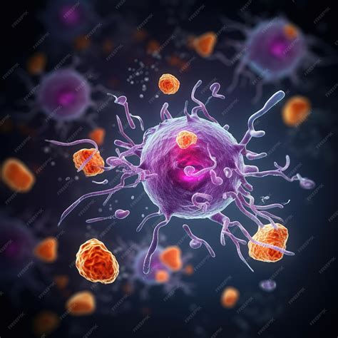 Premium Ai Image Human Cell Microscope