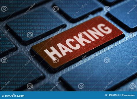 hacking keyword on keyboard stock illustration illustration of button